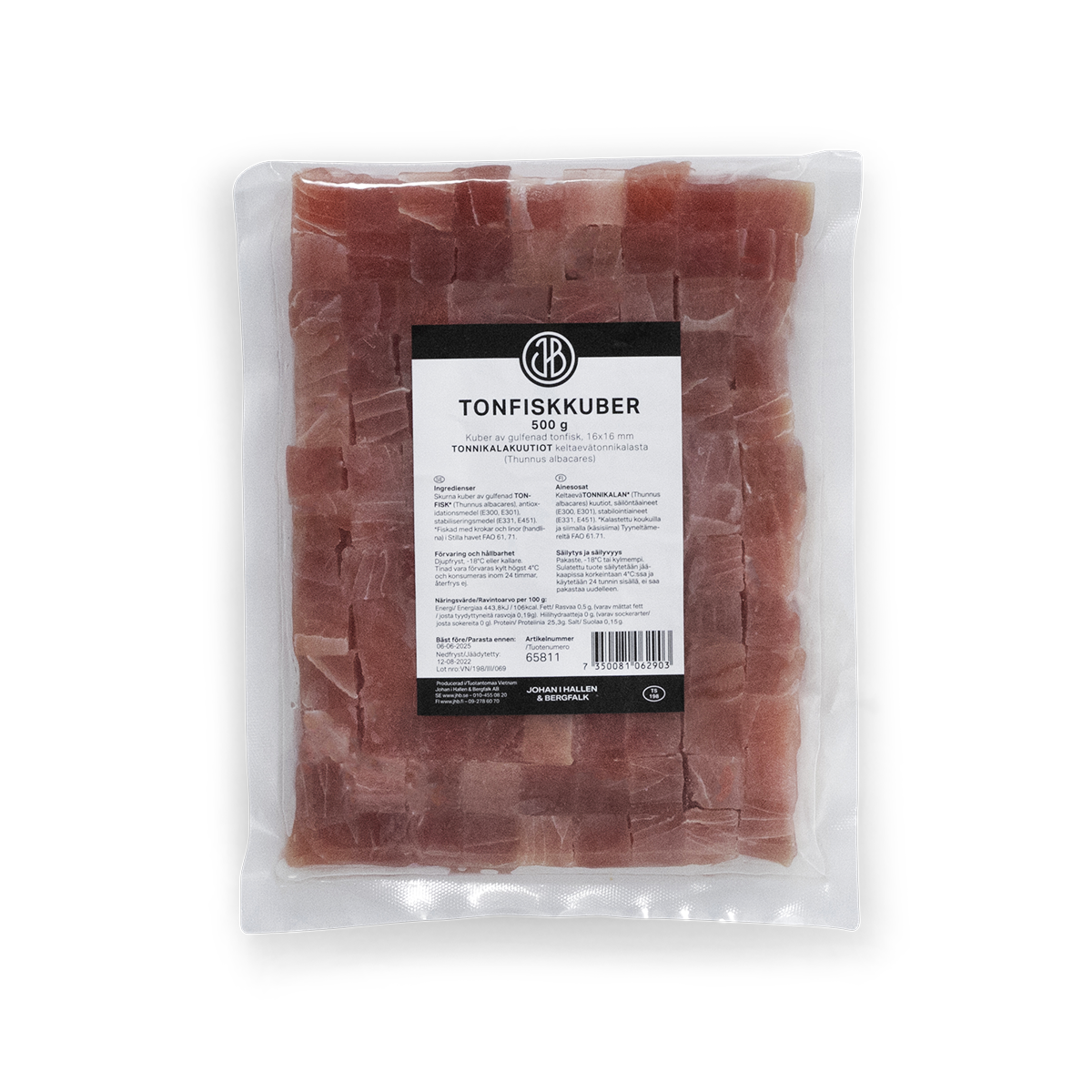 Gulfenad tonfisk i kuber sashimi 1,6 cm fryst | JHB